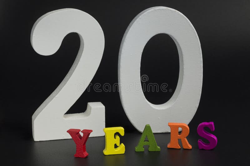 Twenty years. stock photo. Image of numbers, background - 84552924