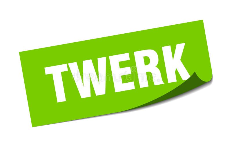 Twerk Sticker. Twerk Square Sign Stock Vector - Illustration of page ...
