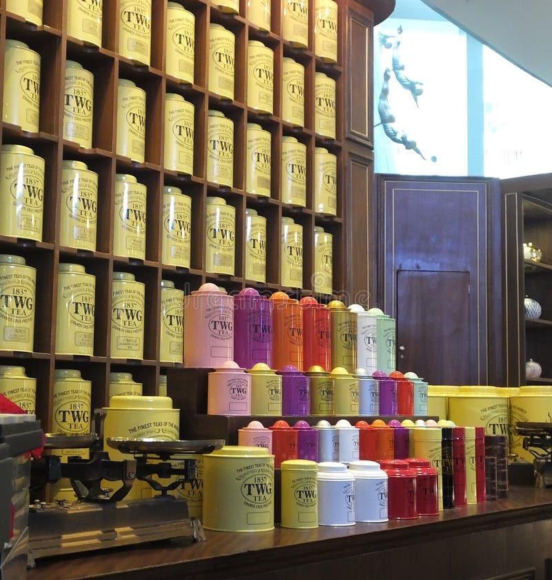 TWG tea store display editorial stock photo. Image of beverage - 62841528