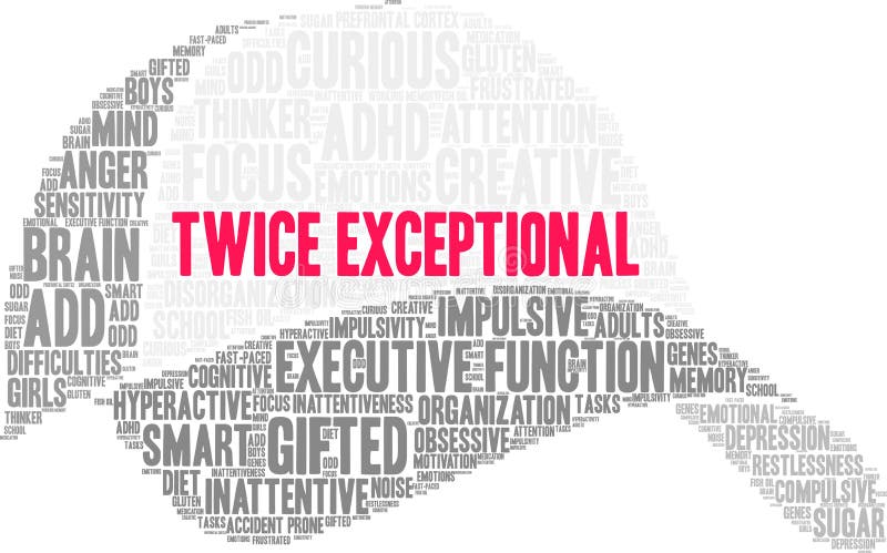 Twice Exceptional Word Cloud Stock Vector - Illustration of ...