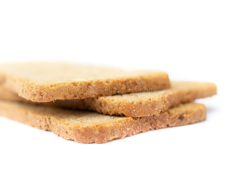 Twice Toasted Wheat Bread Crackers. Stock Image - Image of diet ...