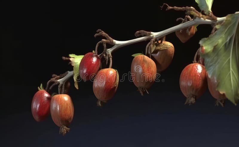 Twig of fruit of a dates stock illustration. Illustration of branch ...