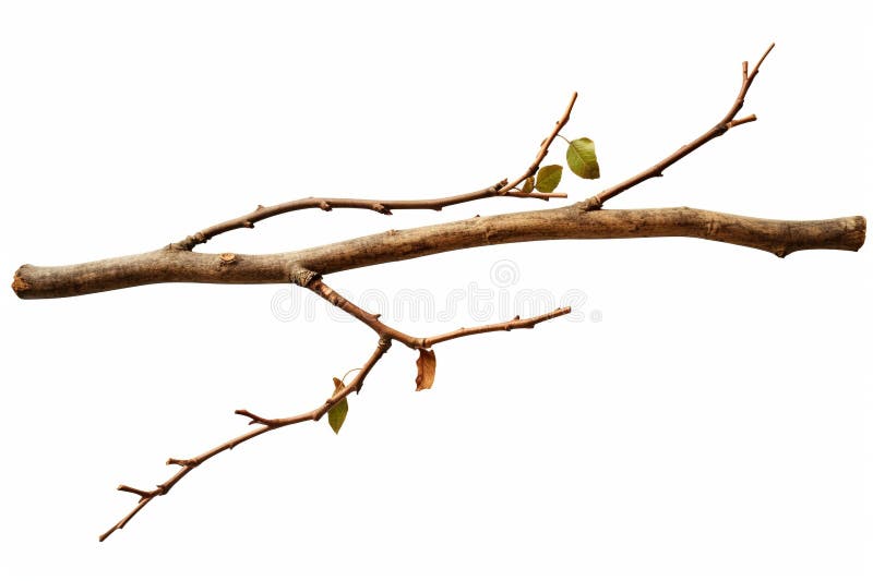 Twig Isolated on White Background, Stock Illustration - Illustration of ...