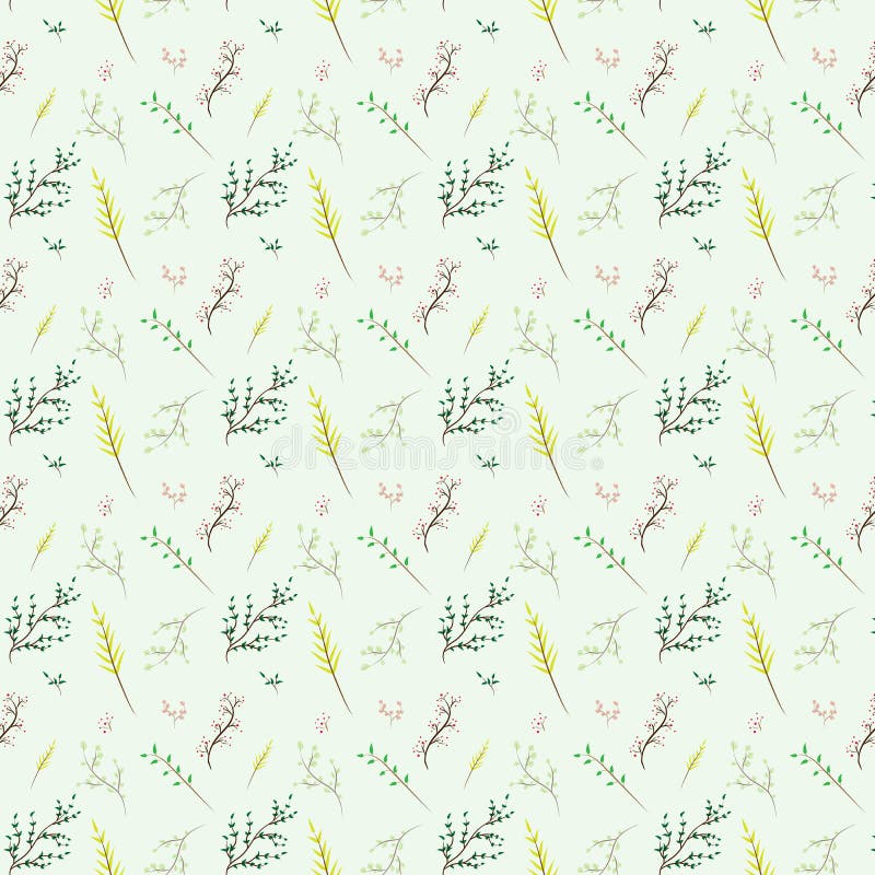 Twig Pattern stock vector. Illustration of doodle, digital - 97515986