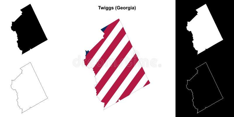 Twiggs outline map stock vector. Illustration of shape - 323870650