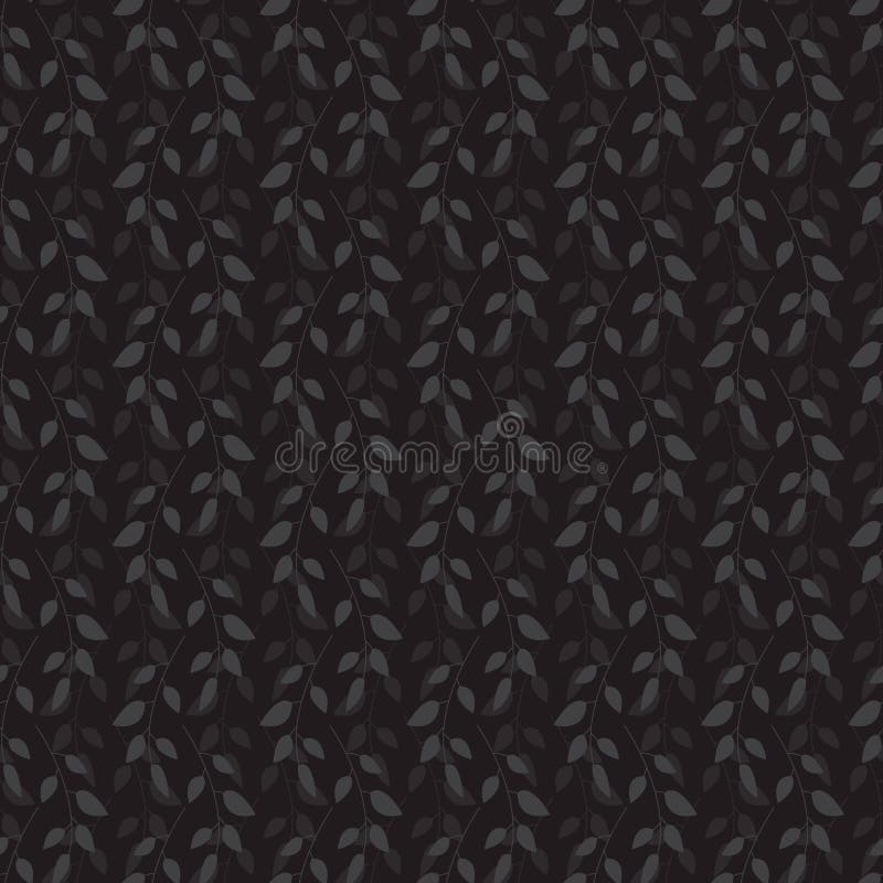 Twigs Seamless Pattern on Dark Background. Wallpaper Texture Design ...