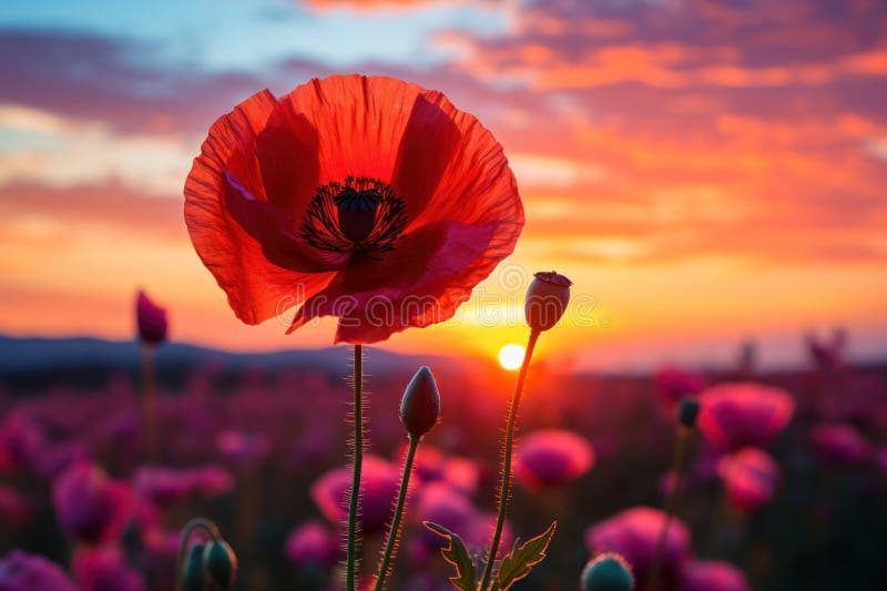 Singular Poppy Stock Illustrations – 10 Singular Poppy Stock ...