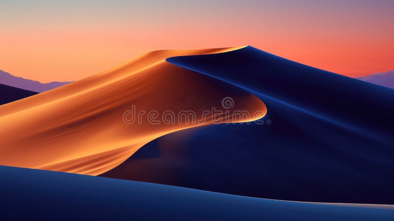 Twilight Blue and Orange Gradient Stock Illustration - Illustration of ...