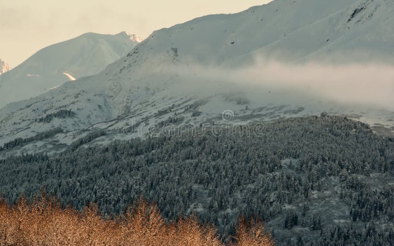 The Twilight Chilkat Valley Stock Image - Image of beauty, background ...