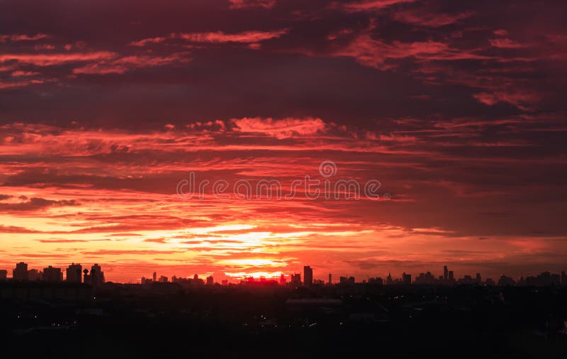 Twilight at City of Bangkok Stock Photo - Image of dramatic, bangkok ...