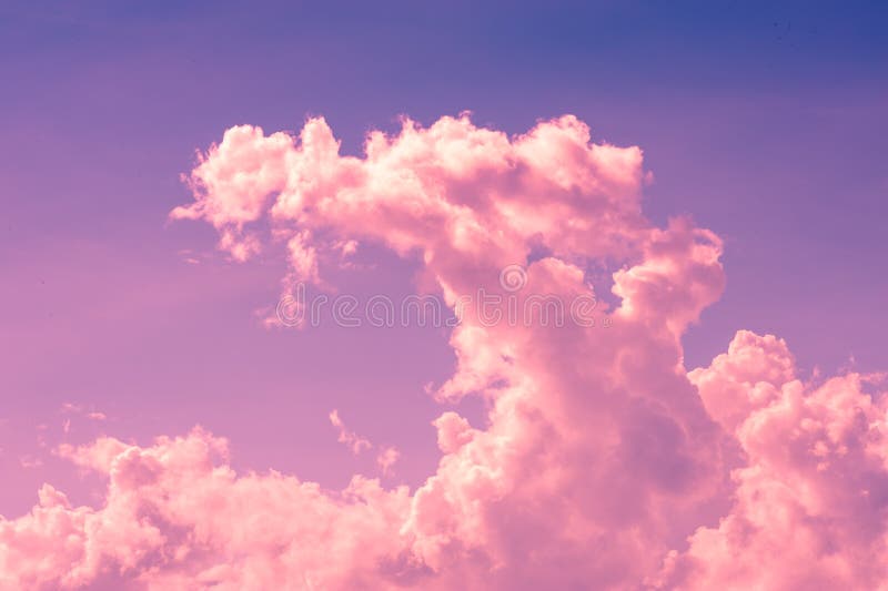 Twilight Cloud on Magenta Sky Stock Image - Image of purple, seasonal ...