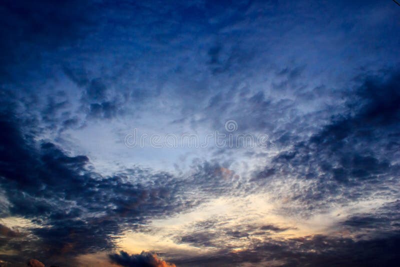 Twilight Clouds and Sky in Evening Stock Image - Image of colorful ...