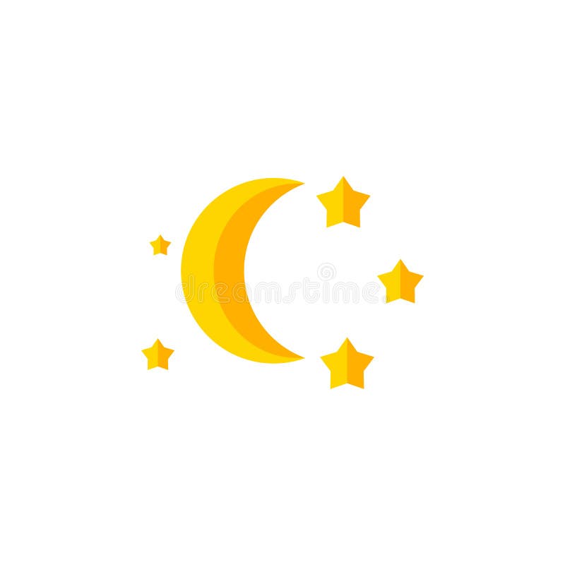 Twilight Flat Icon. Bedtime Vector Element Can Be Used for Twilight ...