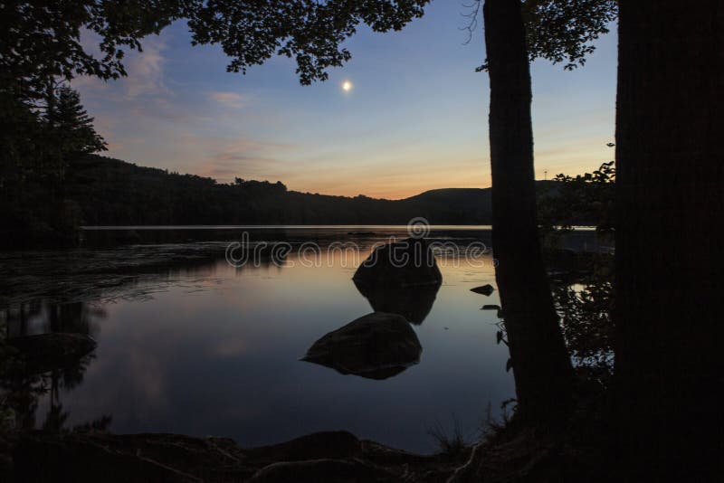 Twilight by the Lake stock photo. Image of water, summer - 139385710