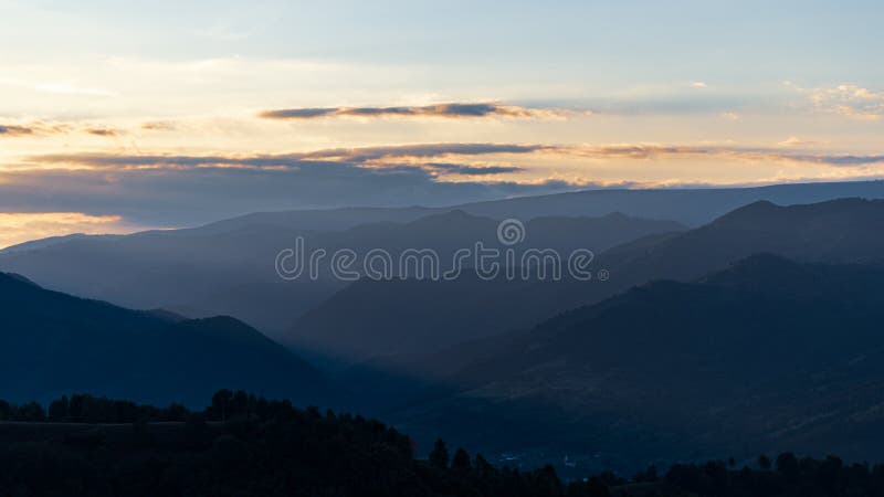 Twilight in Mountains stock image. Image of nature, beautiful - 249865523