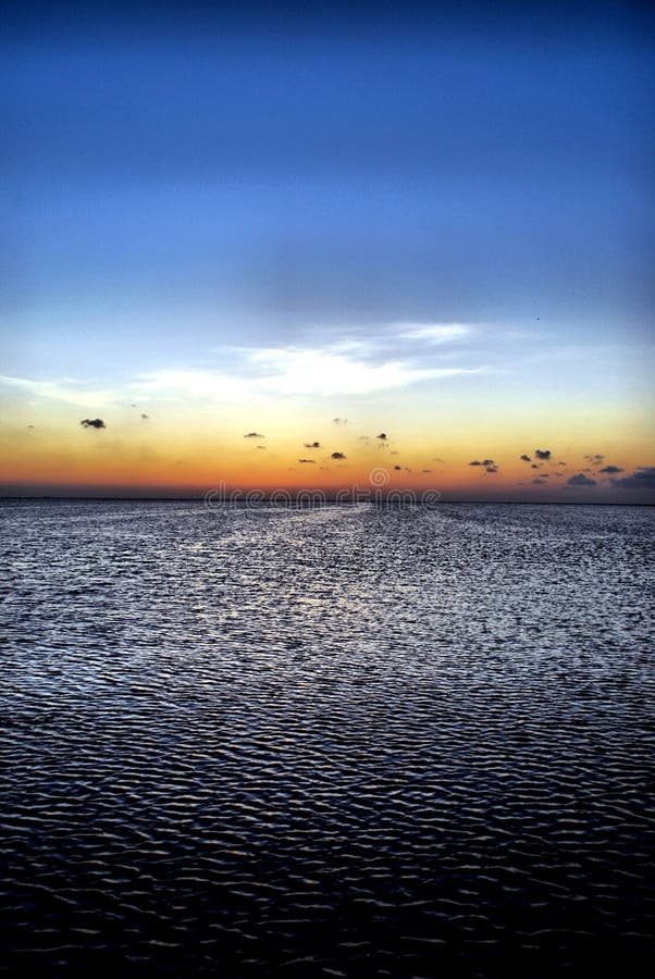 Twilight over the bay stock image. Image of texas, tracks - 5368317