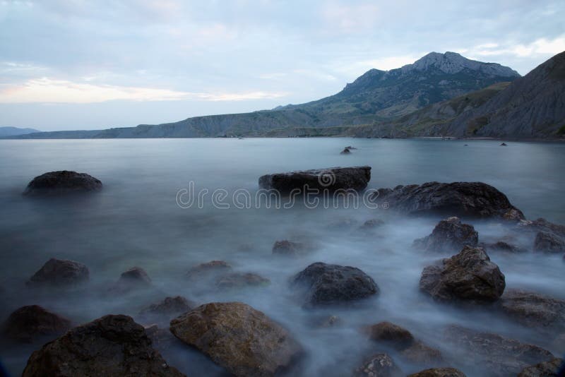Twilight over the sea stock image. Image of silence, nature - 19052573