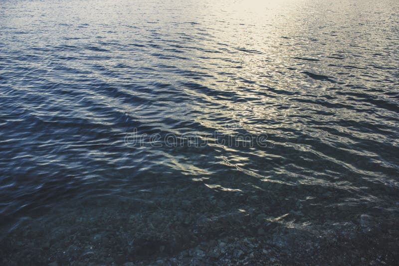Perspective of Sea Water Surface Stock Image - Image of scenic ...