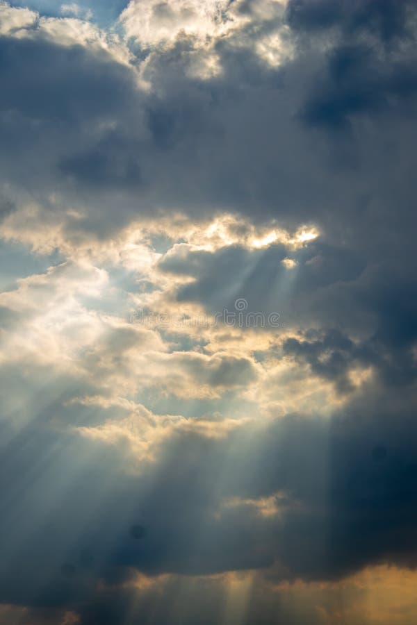 Rays of Sunlight that Pass through Gaps in the Clouds and Form Visible ...