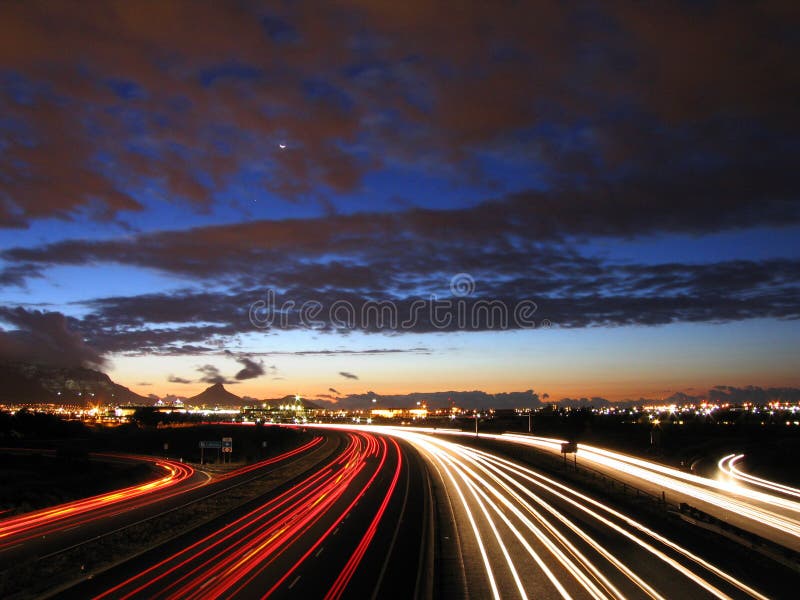 Twilight road stock image. Image of dark, curve, horizon - 344715