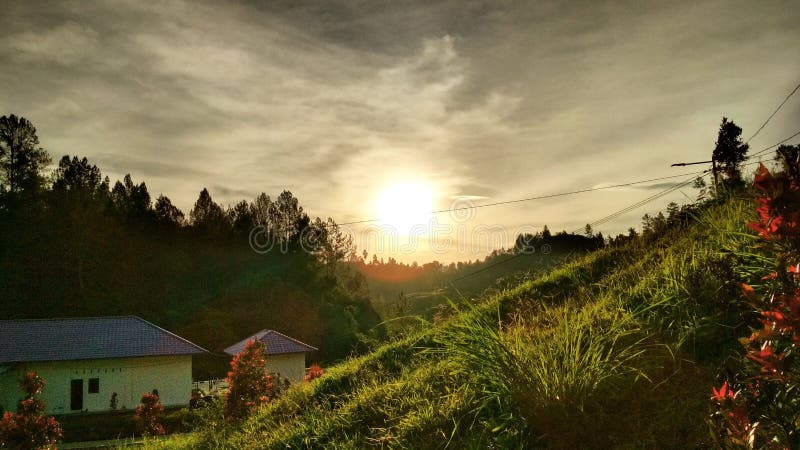 A Twilight Scene from a Hill, Sibisa Stock Photo - Image of dusk ...