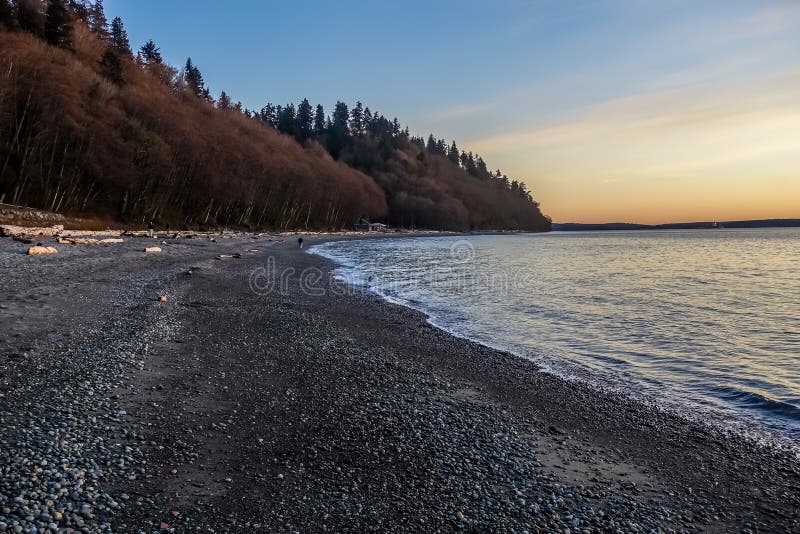 Twilight at Seahurst Park, Washington Stock Photo - Image of twilight ...