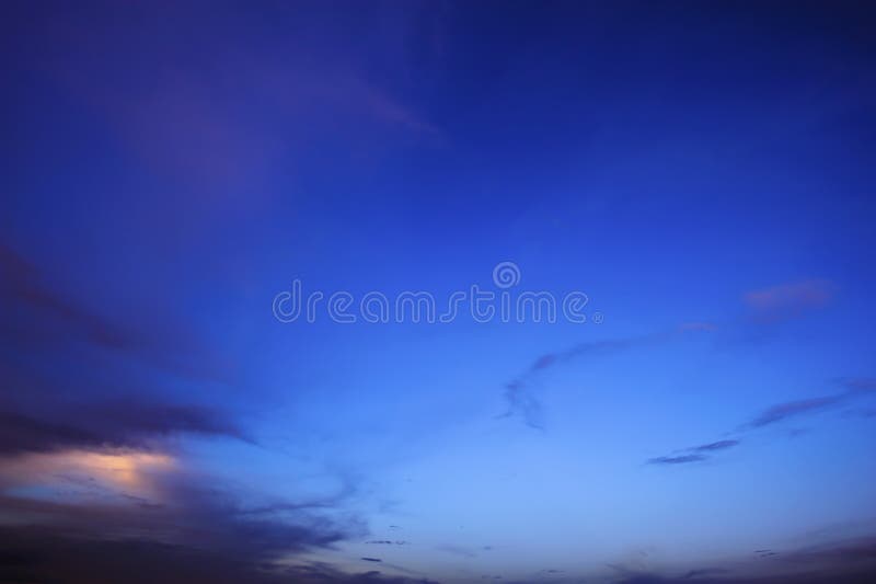 Twilight sky stock photo. Image of cloud, blue, orange - 101218182
