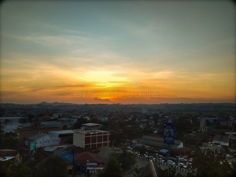 The Twilight Sky in the City of Samarinda Editorial Photography - Image ...
