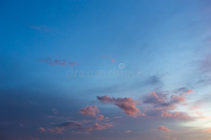 Beautiful Sunset Twilight Sky with Clouds Stock Photo - Image of color ...