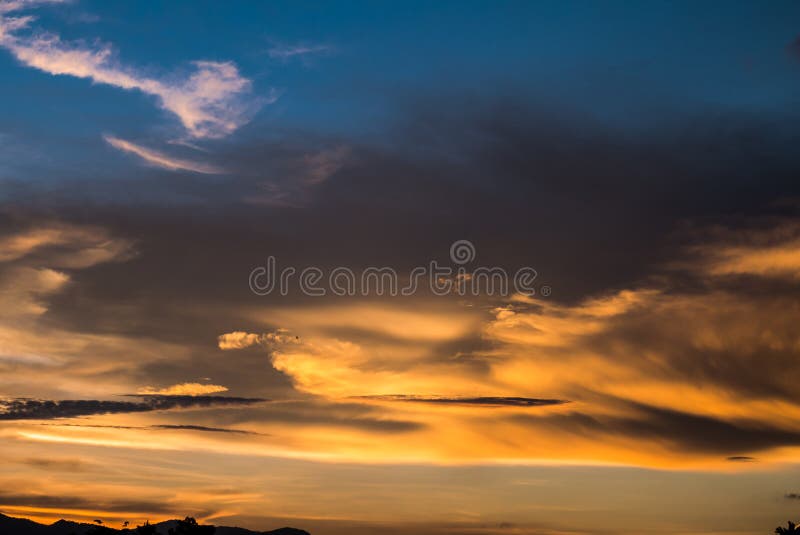 Twilight sky before sunset stock image. Image of sunset - 64202729