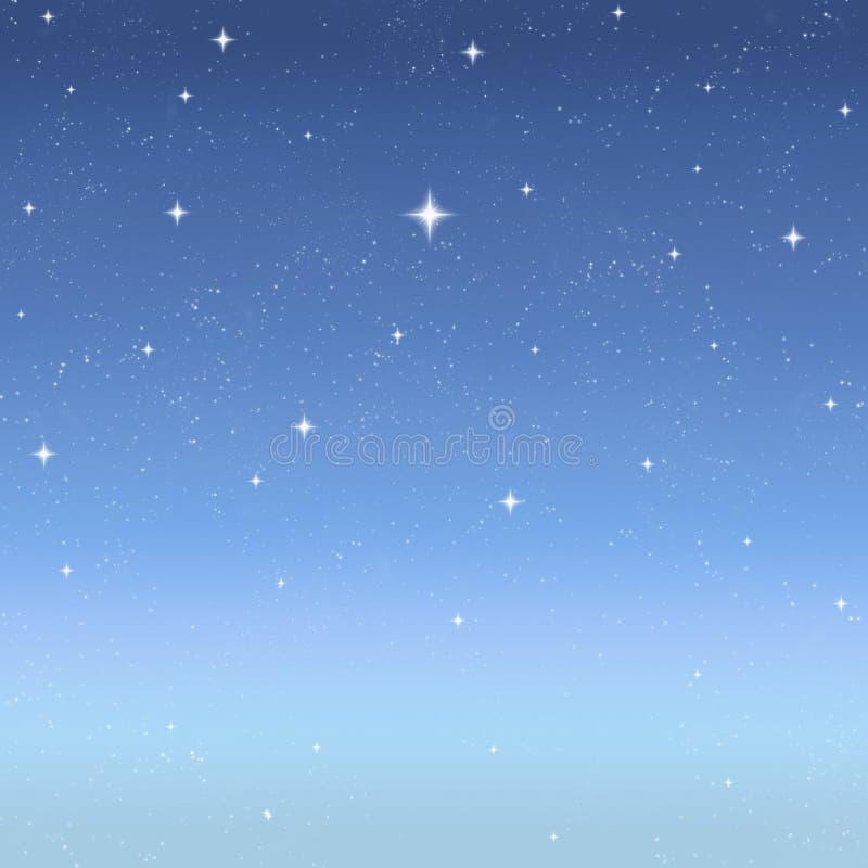 Twilight Stars in Starry Sky Stock Illustration - Illustration of ...