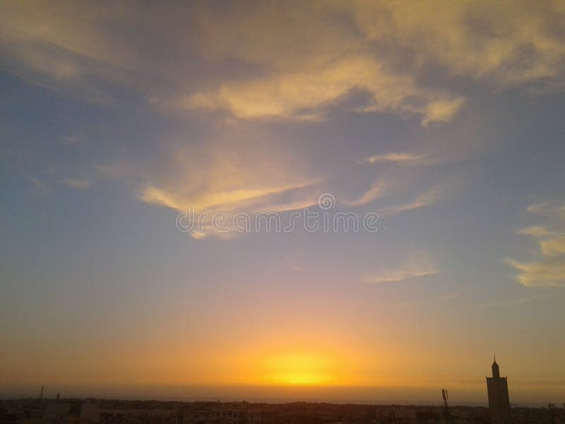 Twilight sunset morocco stock image. Image of sunrise - 228659305