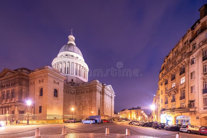 Twilight View of the PanthÃ©on in Paris Editorial Stock Photo - Image ...