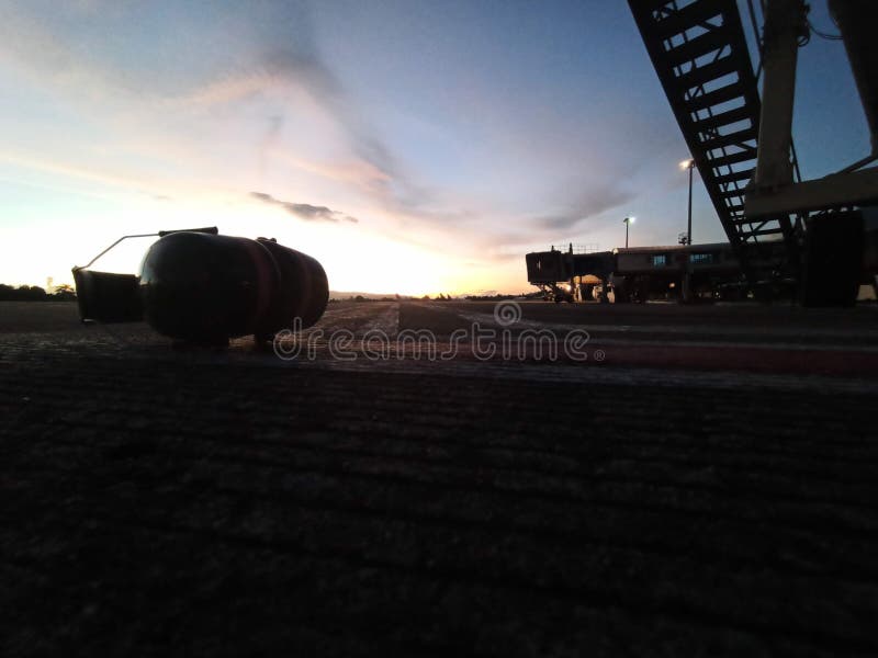 Twilight Zone at Apron after Finish Work Today Stock Image - Image of ...