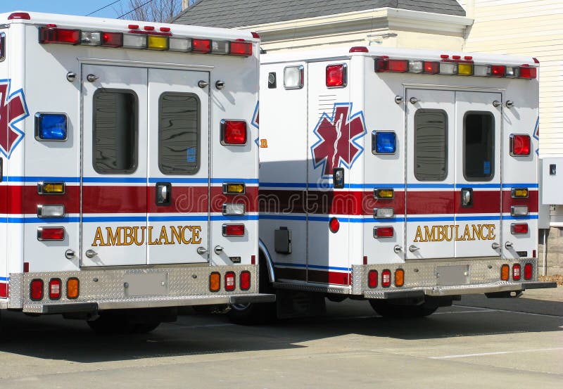 Twin Ambulances stock photo. Image of white, fast, lives - 22620208