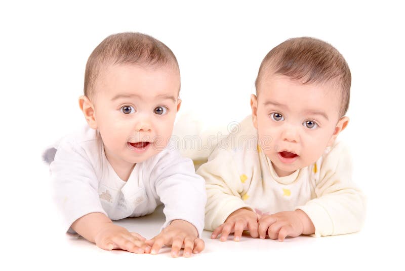 Two babies talking stock photo. Image of childhood, care - 7433336