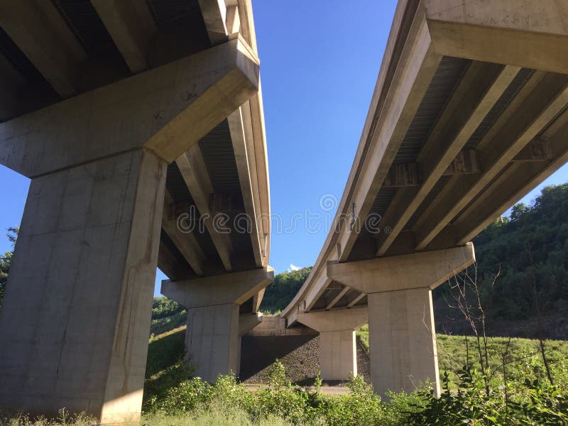 Twin Bridges stock photo. Image of bridges, overpasses - 75064682