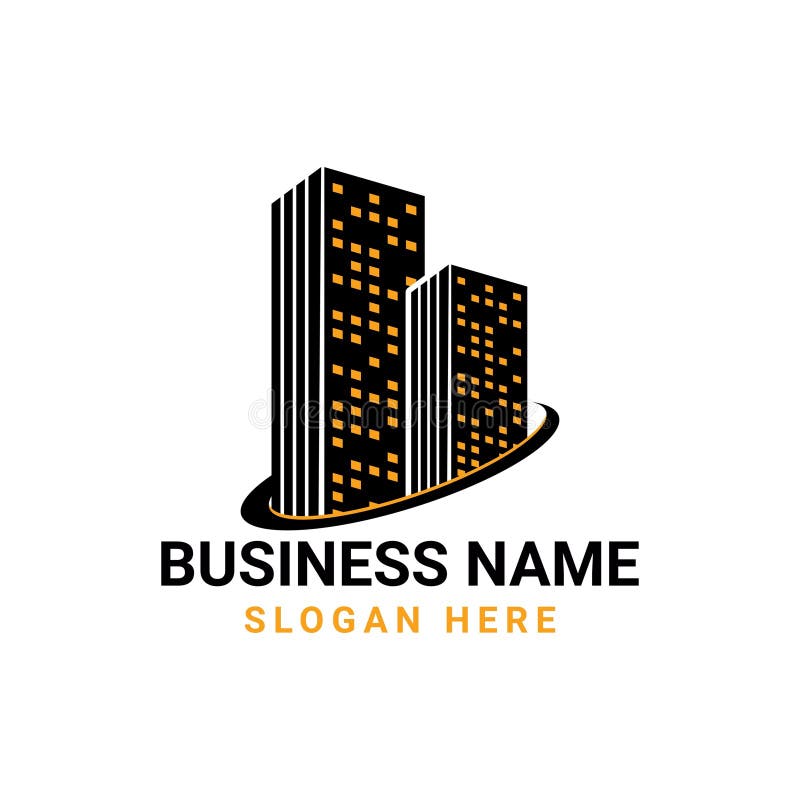 Twin Building Real Estate Logo Stock Vector - Illustration of estate ...