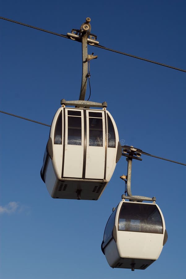 Twin cable-cars stock image. Image of cableway, technology - 2093683