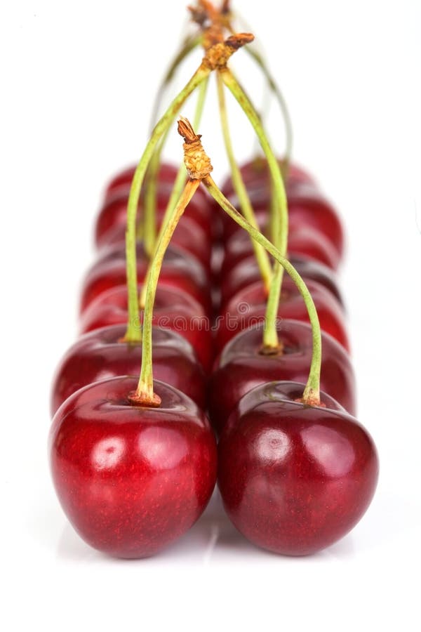 Twin cherries stock photo. Image of diet, ripe, white - 3948908