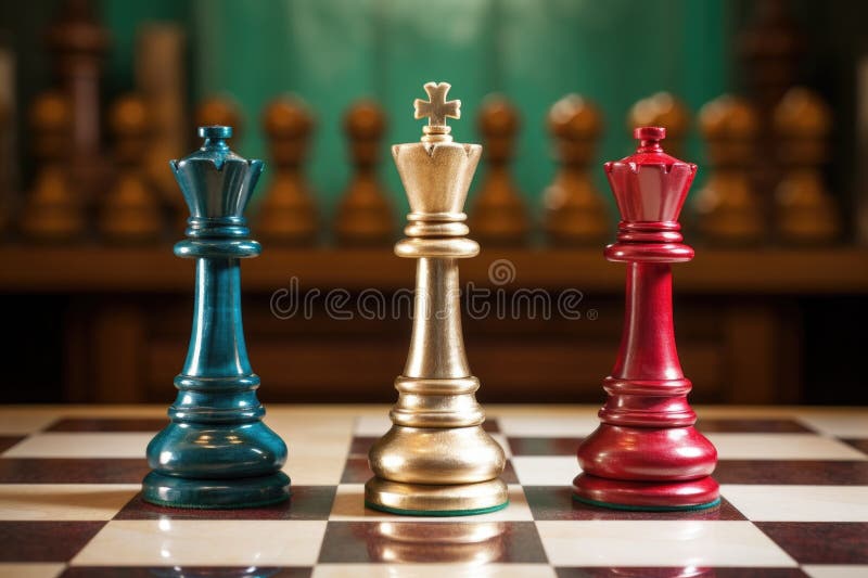Twin Chess Pieces Standing on a Monopoly Board Stock Image - Image of ...