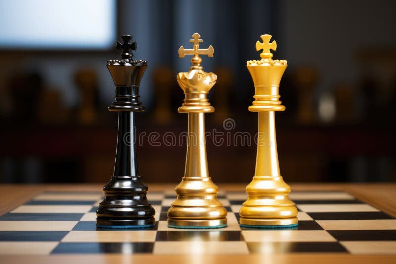 Twin Chess Pieces Standing on a Monopoly Board Stock Photo - Image of ...
