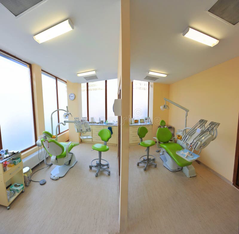 Twin Dental Chairs (doctors Office) Stock Photo - Image of dentist ...