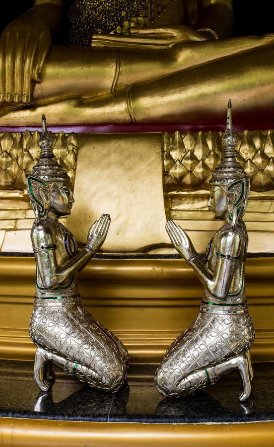 Deva or Angle Statue Golden Triangle Thailand Stock Photo - Image of ...