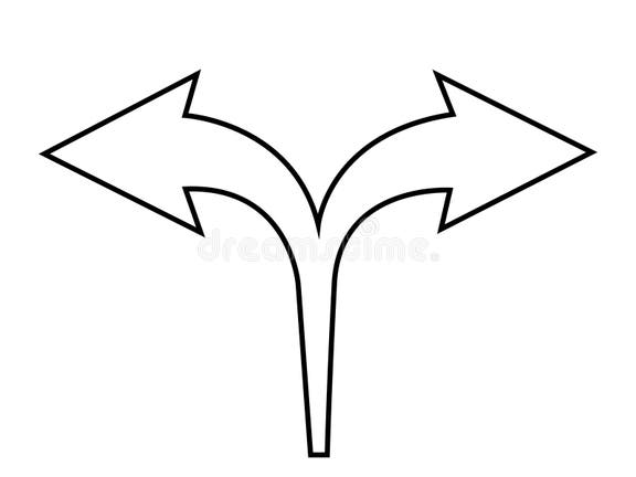 Twin direction arrow stock illustration. Illustration of twin - 371970960