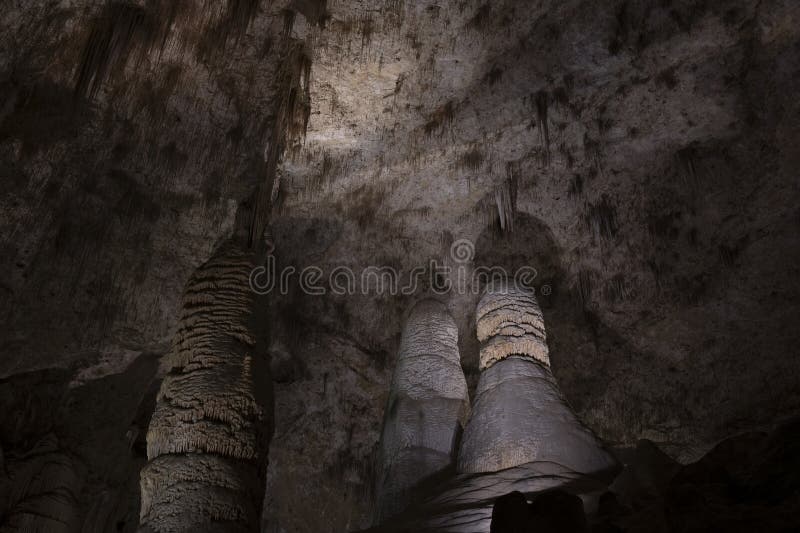 The Twin Domes in Carlsbad Cavern National Park Stock Image - Image of ...