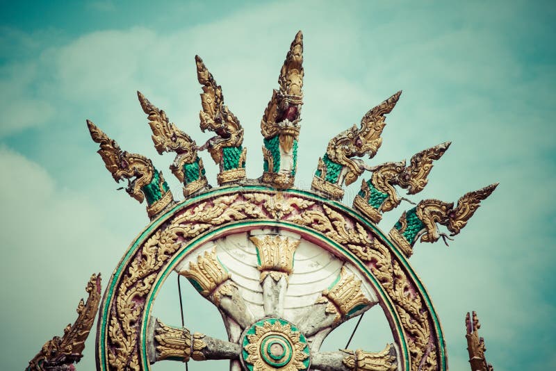 Twin Dragon Statue on Arch Chinese Style Stock Photo - Image of golden ...