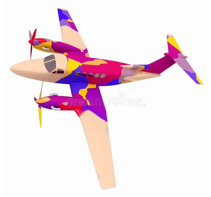 White Twin Propeller Plane Stock Illustrations – 76 White Twin ...