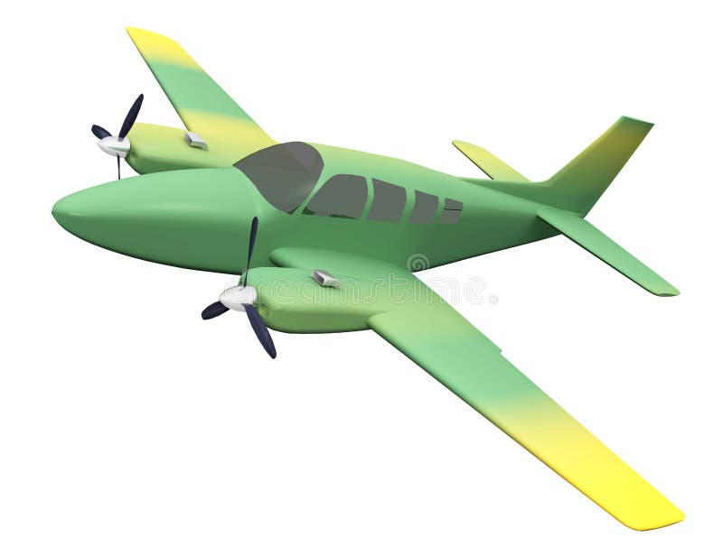 White Twin Propeller Plane Stock Illustrations – 76 White Twin ...