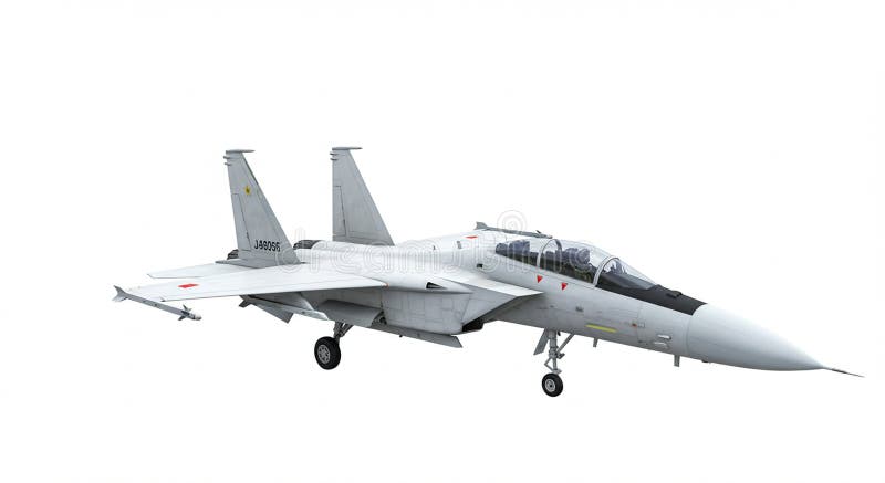 Twin-engine Jet Fighter Aircraft with Sleek, Angular Design, Featuring ...